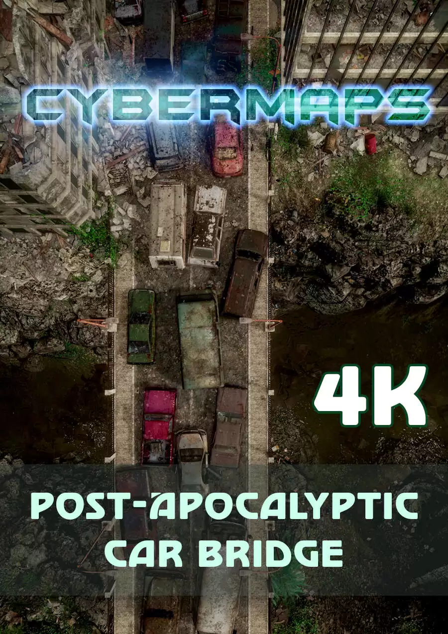Cybermaps: Post-Apocalyptic Car Bridge 4k - Animated Dungeon Maps ...