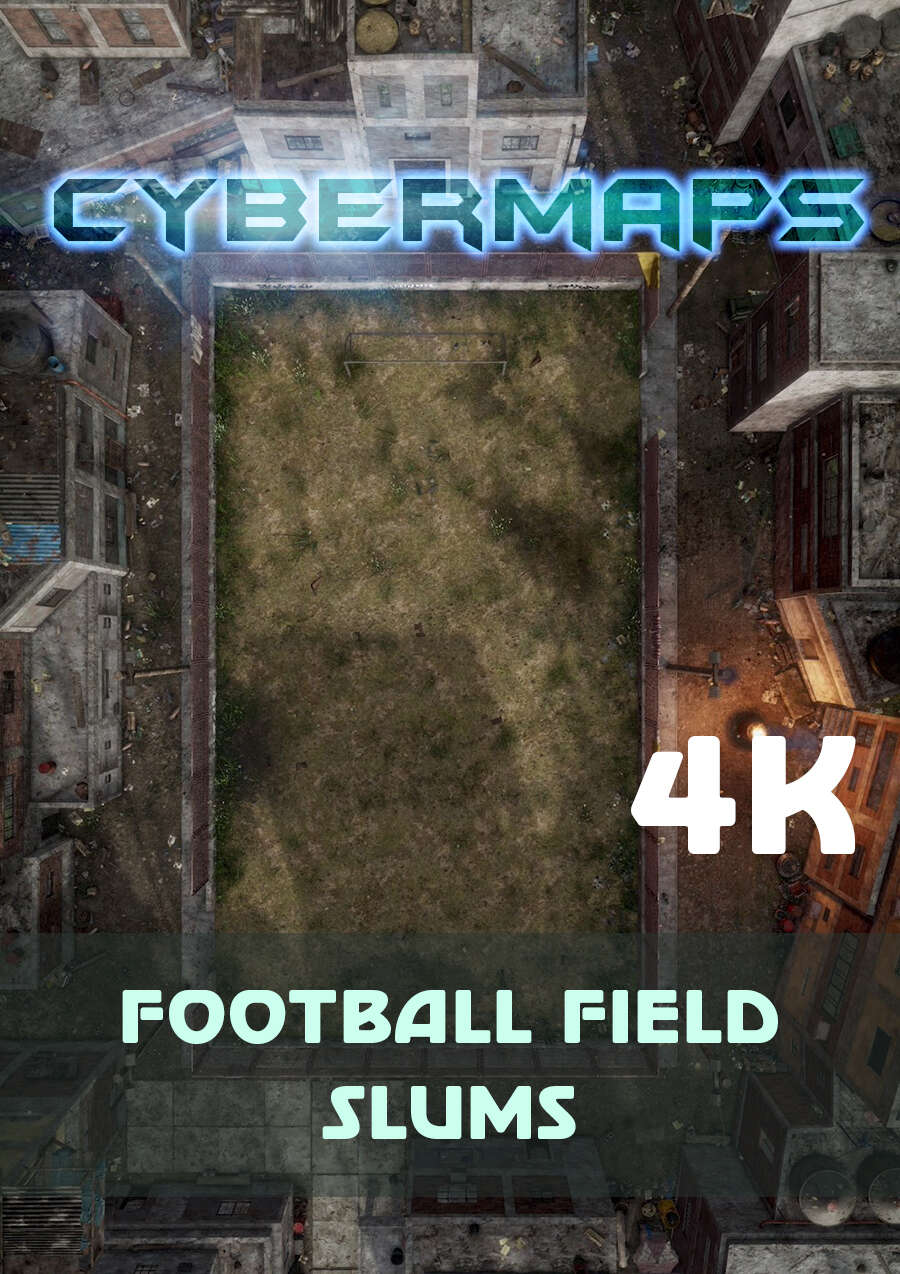 Cybermaps: Football Field Slums 4k - Animated Dungeon Maps | DriveThruRPG