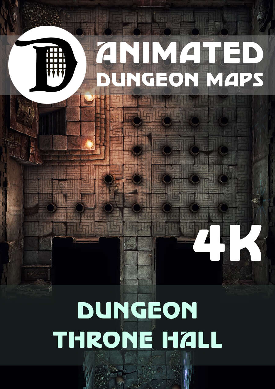 Animated Dungeon Maps: Dungeon Throne Hall 4k - Animated Dungeon Maps ...