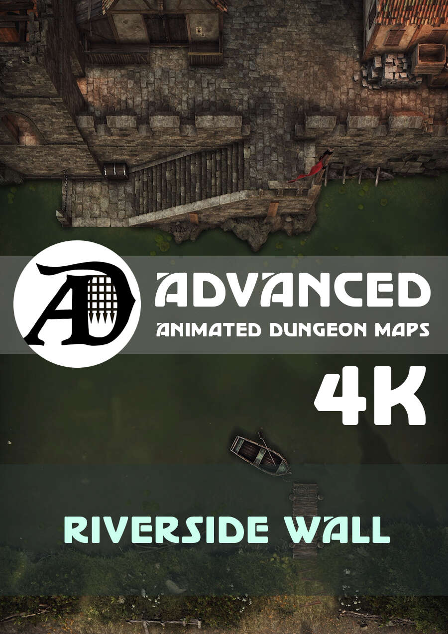 Advanced Animated Dungeon Maps: Riverside Wall 4k - Animated Dungeon ...