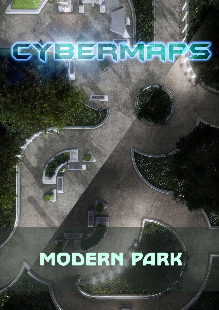 Cybermaps: Modern Park - Animated Dungeon Maps | DriveThruRPG