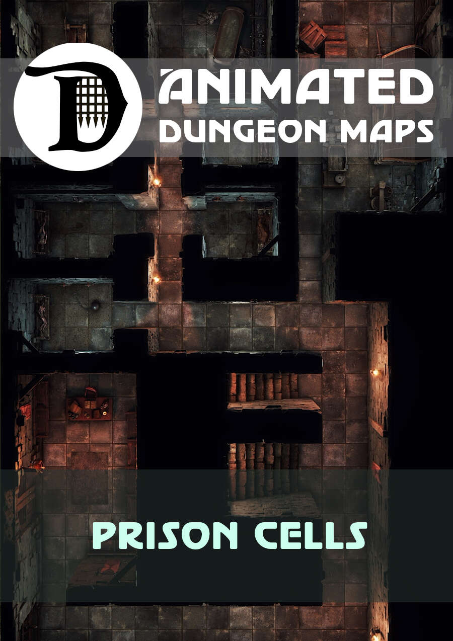 Animated Dungeon Maps: Prison Cells - Animated Dungeon Maps | DriveThruRPG