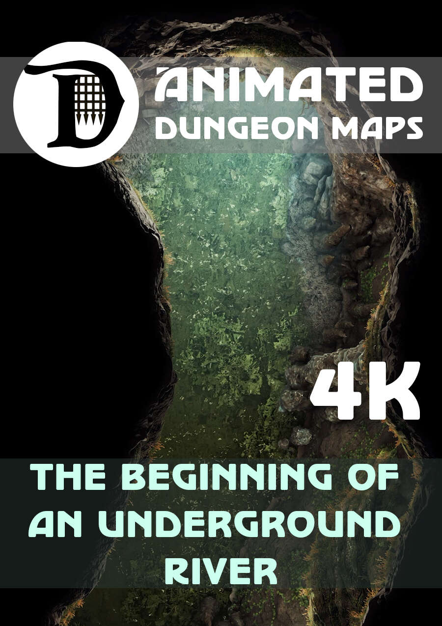 Animated Dungeon Maps: The Beginning of an Underground River 4k ...