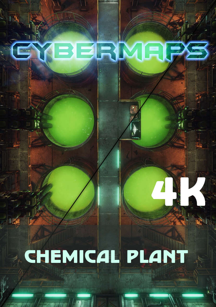 Cybermaps: Chemical Plant 4k - Animated Dungeon Maps | DriveThruRPG
