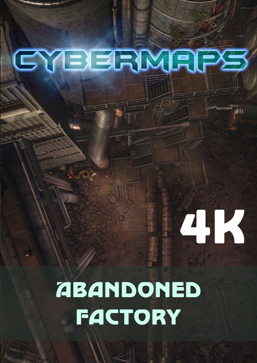 Cybermaps: Post-Apocalyptic Abandoned Factory 4k - Animated Dungeon ...