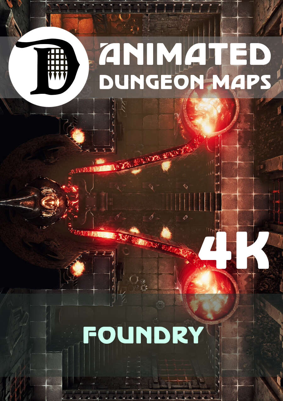 Animated Dungeon Maps: Foundry 4k - Animated Dungeon Maps | DriveThruRPG
