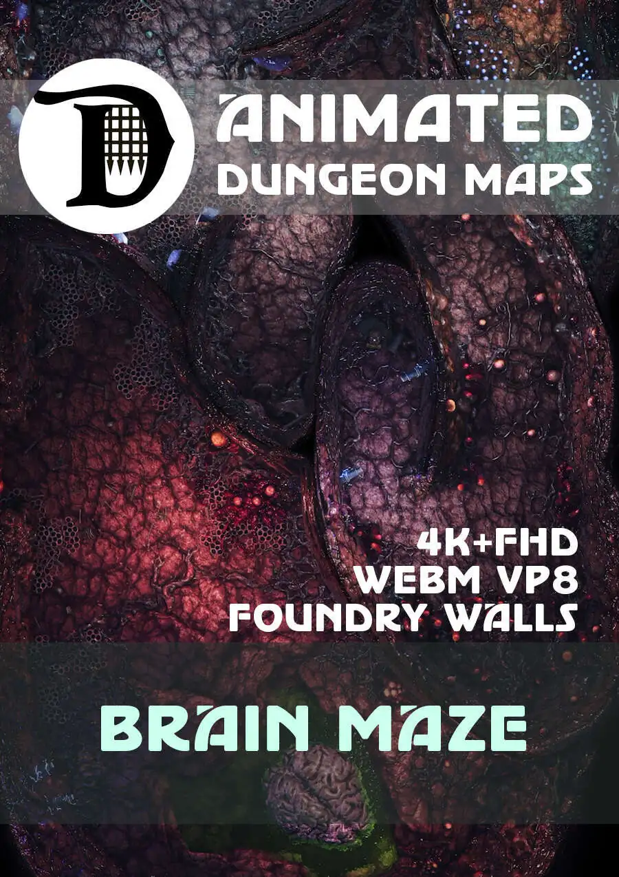 ADMaps: Brain Maze 4K + HD Pack - Animated Dungeon Maps | DriveThruRPG