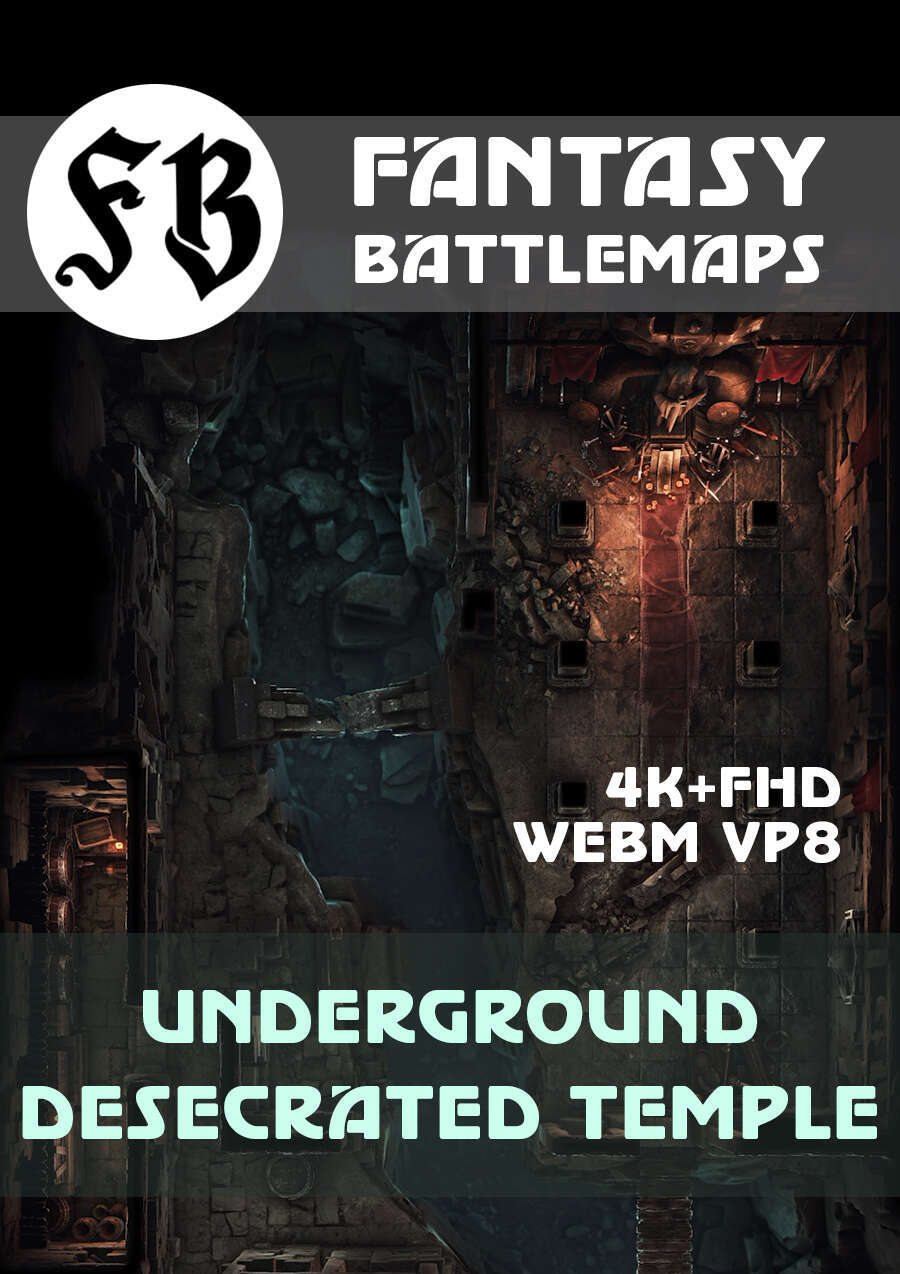 Fantasy Battlemaps: Underground Desecrated Temple - Animated Dungeon ...