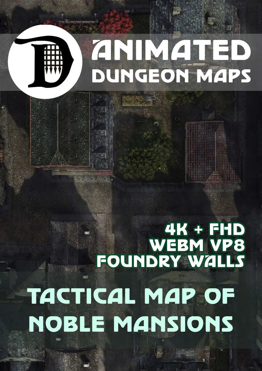Animated Dungeon Maps: Tactical Map of Noble Mansions - Animated ...