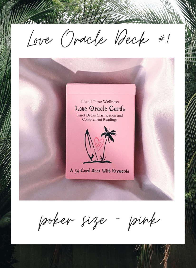 Island Time Wellness Love Oracle Cards 1 Poker Size Pink - Island Time ...