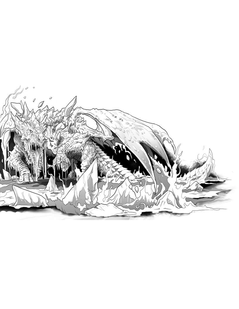 Creature Art - White Dragon Splash Art - RPG Stock Art - John Latta Art ...