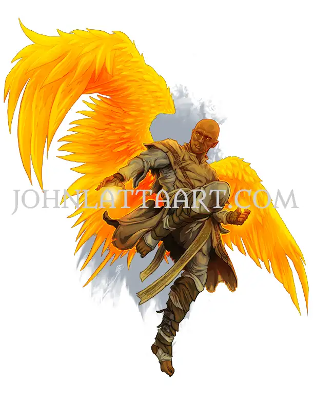 Character Art - Winged Herald - RPG Stock Art - John Latta Art ...