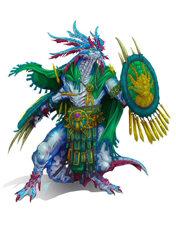 Character Art - Axolotl Lizardfolk Shaman - RPG Stock Art - John Latta ...