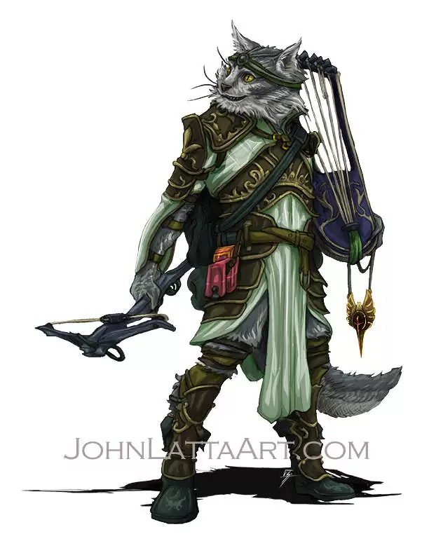 Character Art - Catfolk Medium - RPG Stock Art - John Latta Art | DriveThruRPG
