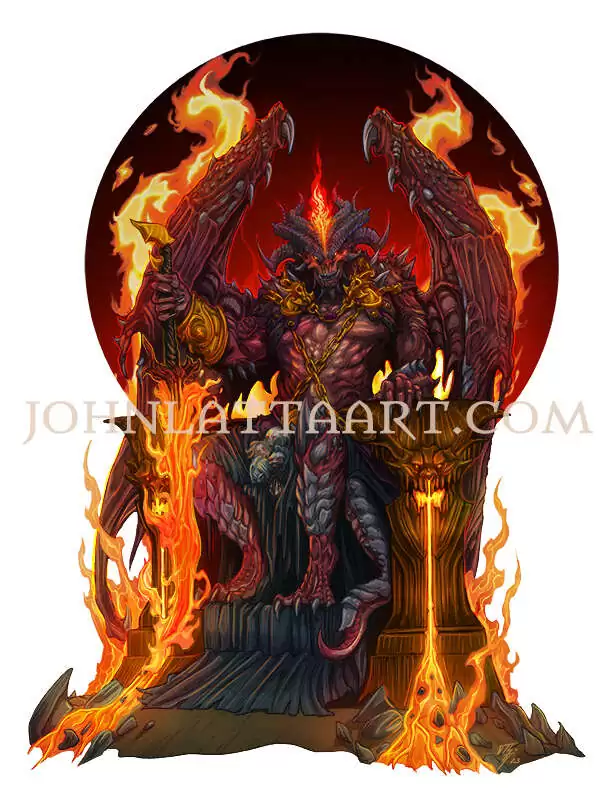 Creature Art - Throned Devil - RPG Stock Art - John Latta Art ...