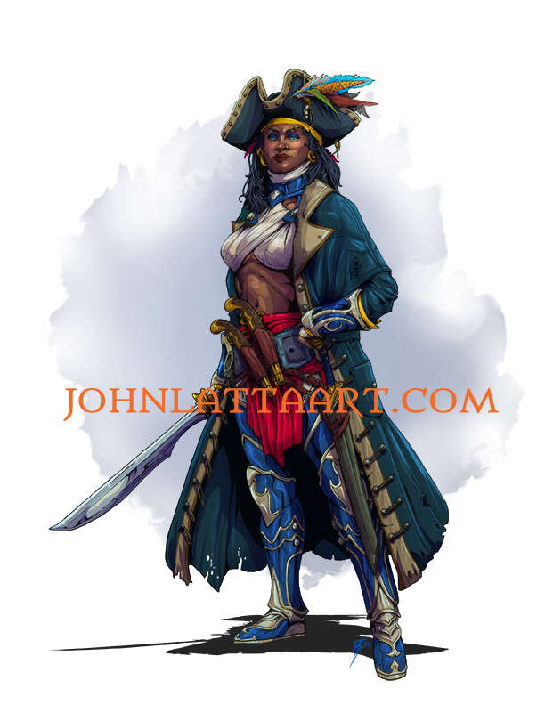Character Art - Pirate Queen - RPG Stock Art - John Latta Art ...