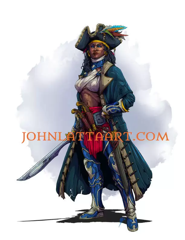 Character Art - Pirate Queen - RPG Stock Art - John Latta Art ...