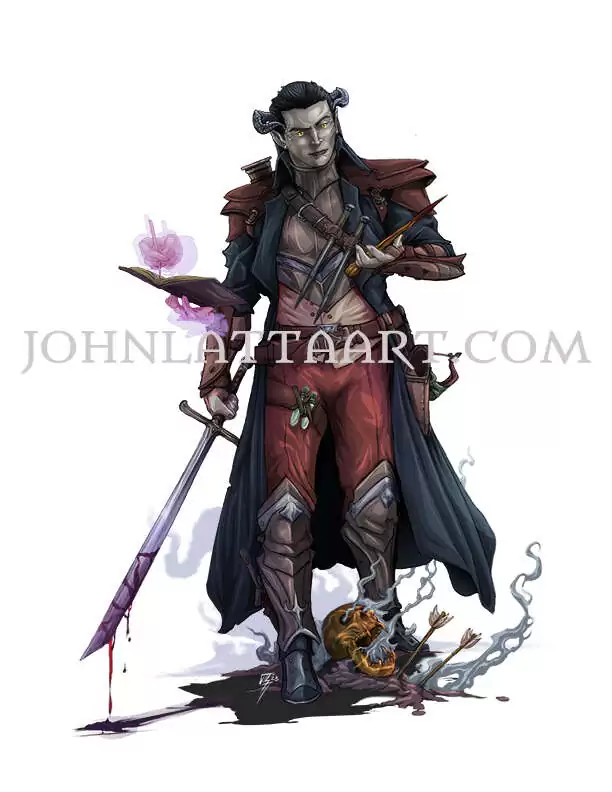 Character Art - Tiefling Vampire Hunter - RPG Stock Art - John Latta ...