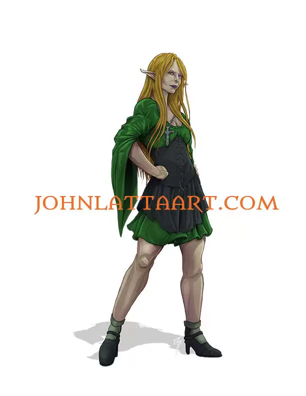 Character Art - Elf Socialite - RPG Stock Art - John Latta Art ...