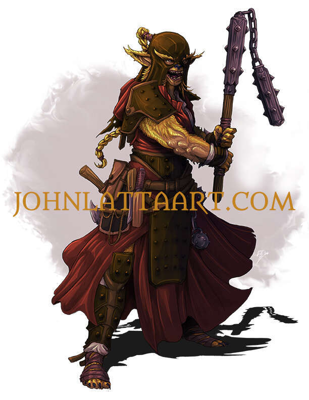 Character or Creature Art - Bugbear Flailbearer - RPG Stock Art - John ...