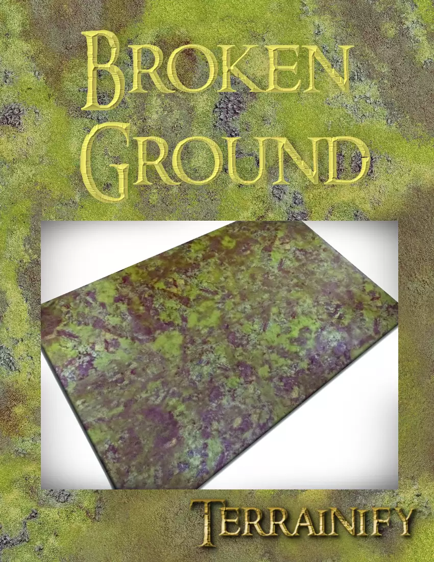 Broken Ground Gaming Mat 4x4 - Red Mage Games | DriveThruRPG