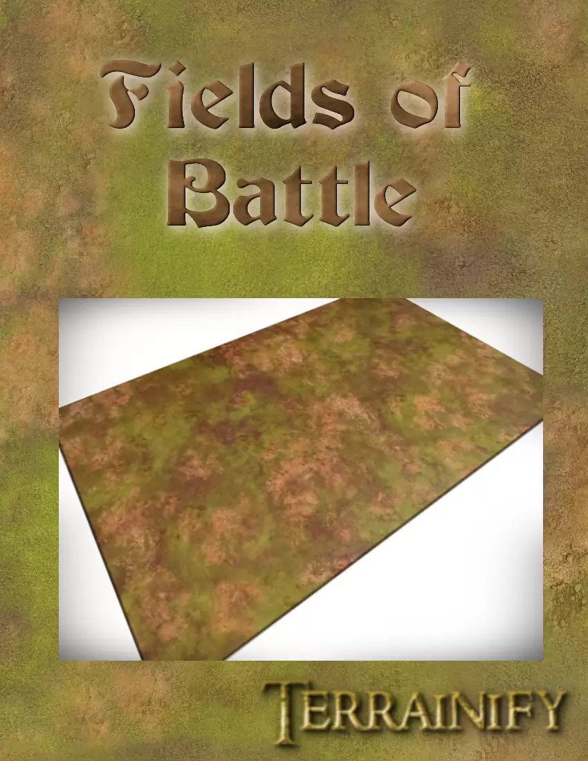 Fields of Battle Gaming Mat 3x3 - Red Mage Games | DriveThruRPG