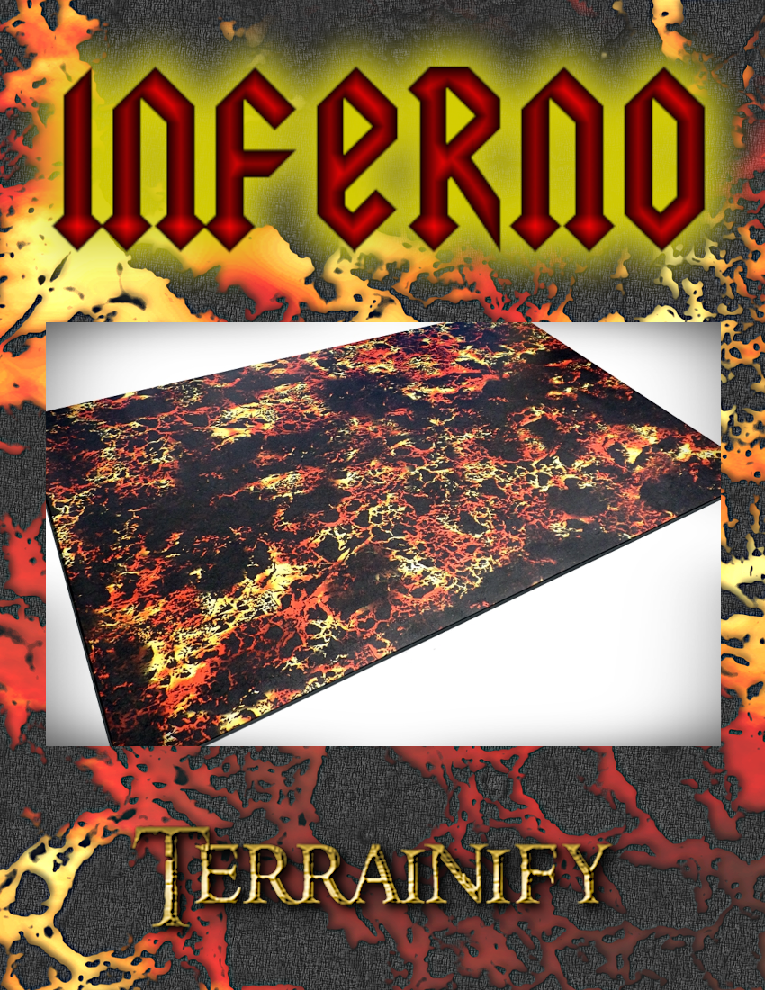 Inferno Gaming Mat 2x3 - Red Mage Games | DriveThruRPG
