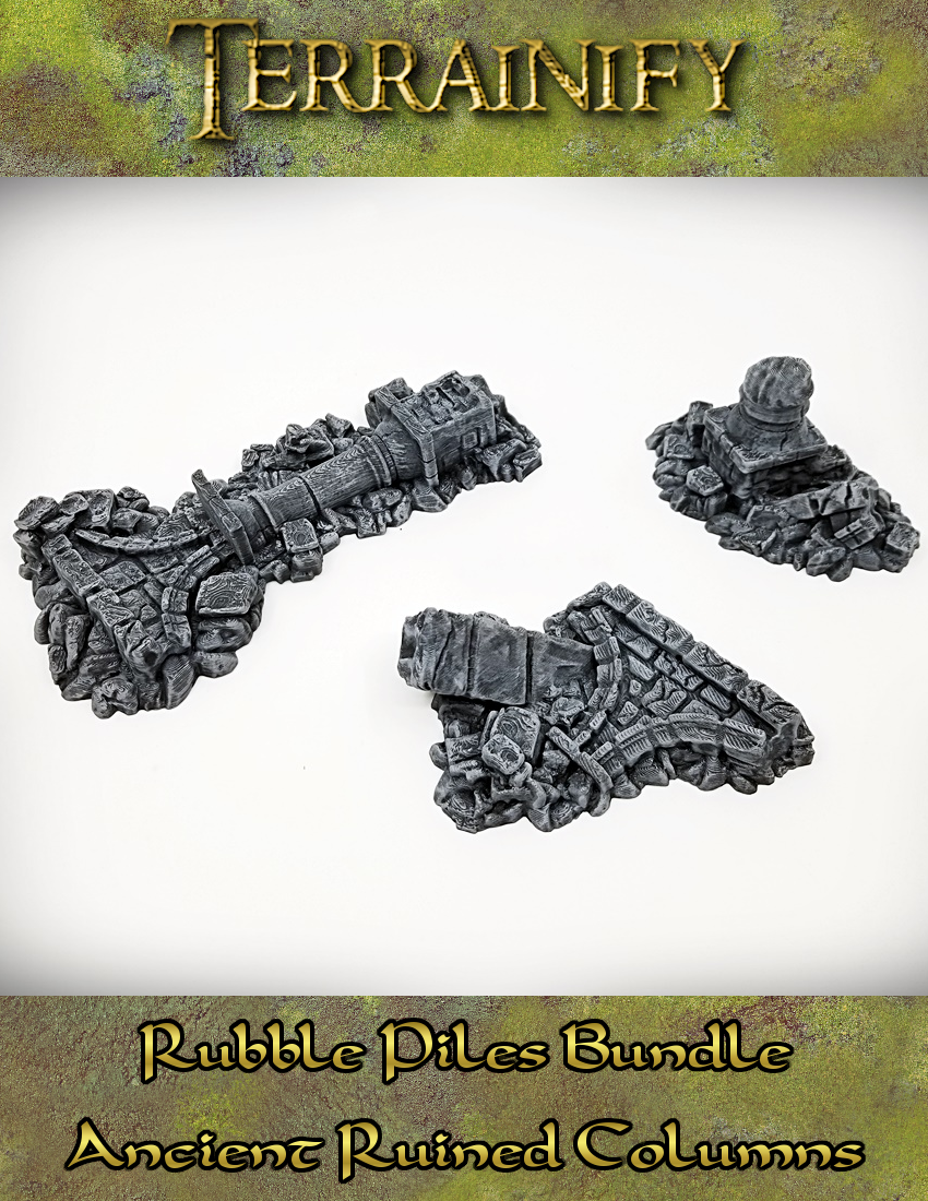 Ancient Ruined Columns: Rubble Piles Bundle - Red Mage Games | DriveThruRPG