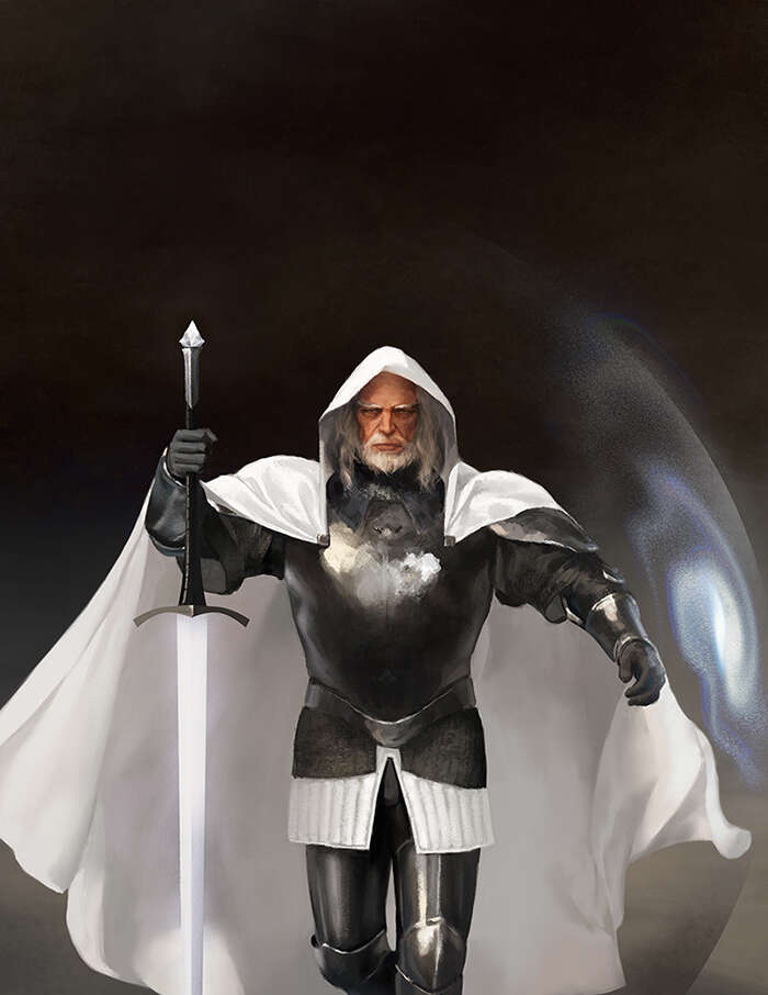 Caster in Heavy Armor/Eldritch Knight - Stock Illustration - Freehand ...