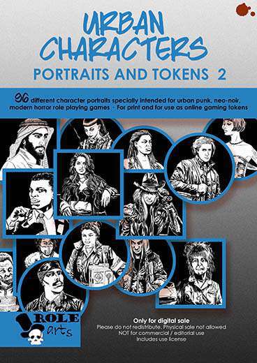 Urban Character Portraits and Tokens 2 - Role Arts | DriveThruRPG