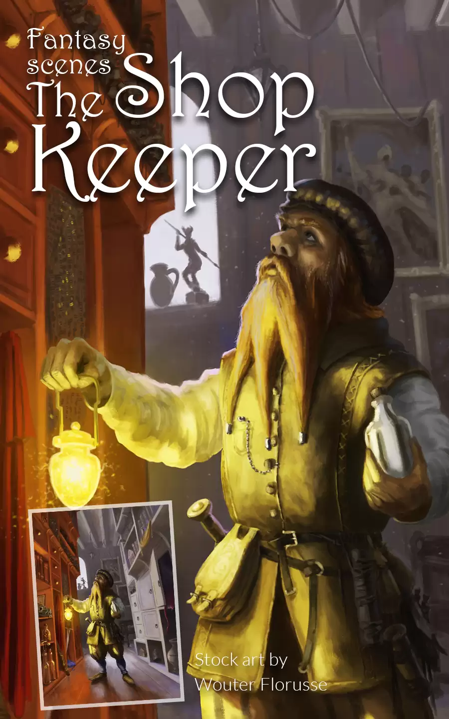 Fantasy scenes stock art: The Shopkeeper - Wouter Florusse Art ...