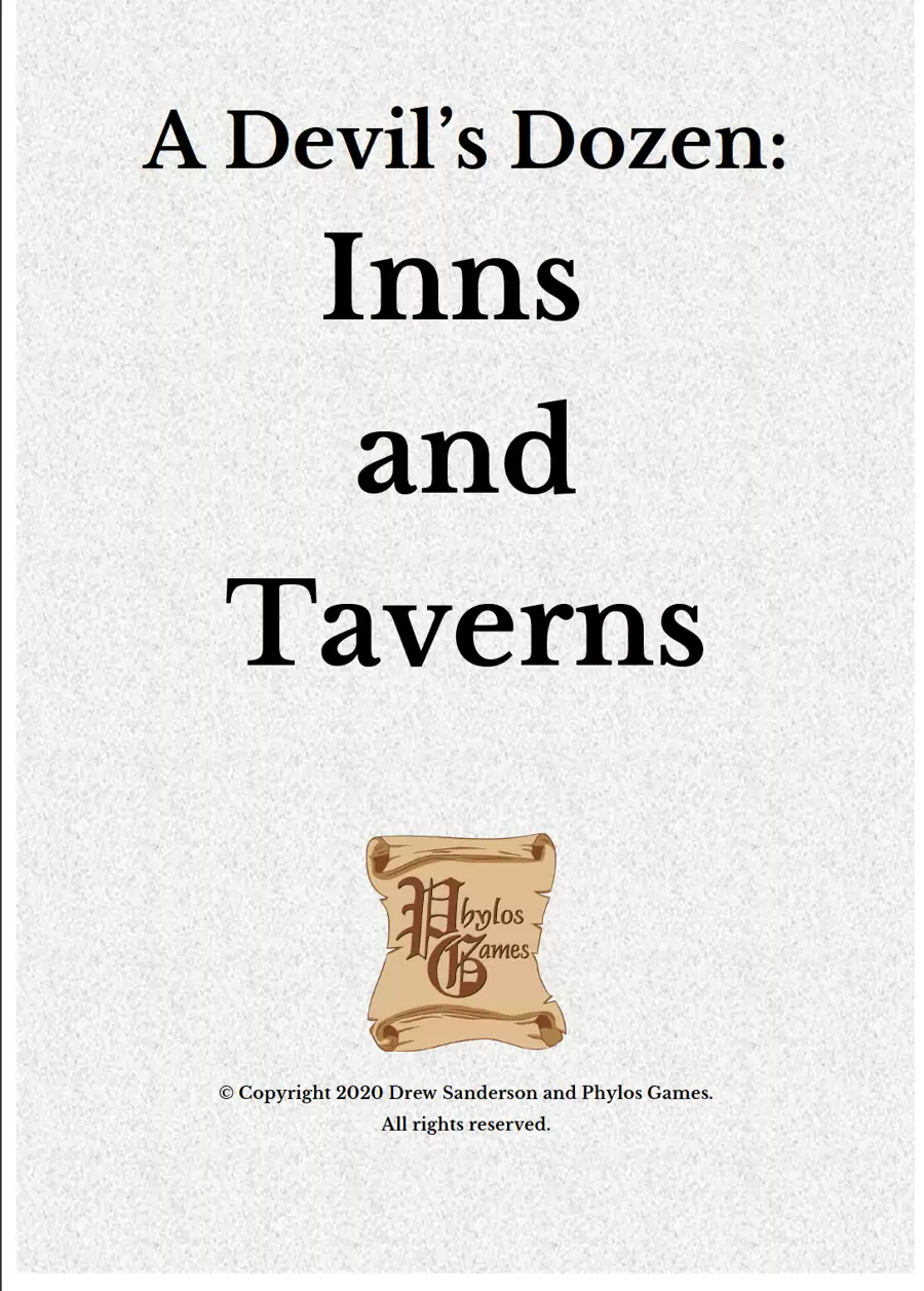 A Devil's Dozen: Inns and Taverns - Phylos Games | DriveThruRPG