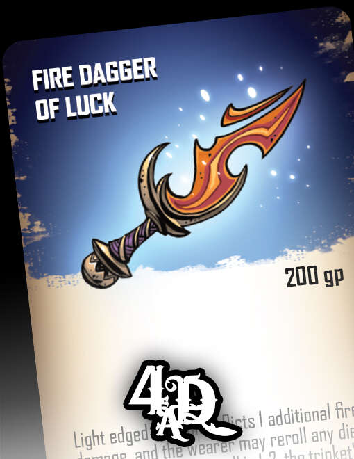Fire Dagger of Luck - Magic Treasure Card - Alexey Aparin | 4AD Cards ...