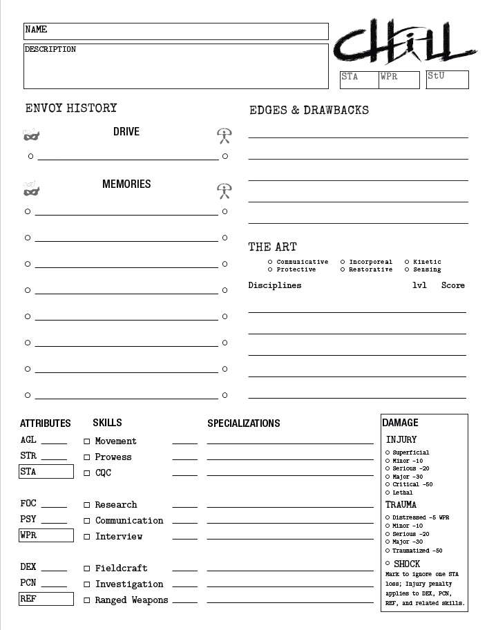 SCG Chill 3E Character Sheet (Printer Friendly) - Salt Circle Games ...