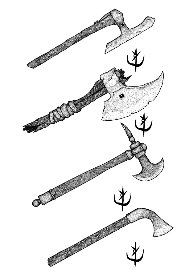 Weapons pack - Hand Axes 1 - Stock Art - Yuri Perkowski Domingos ...