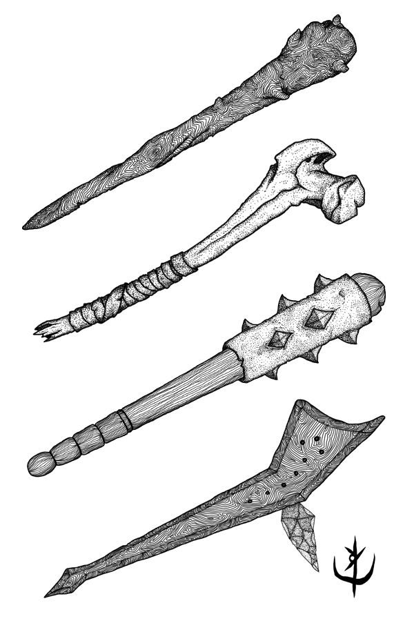 Weapons pack - Clubs 1 - Stock Art - Yuri Perkowski Domingos | DriveThruRPG