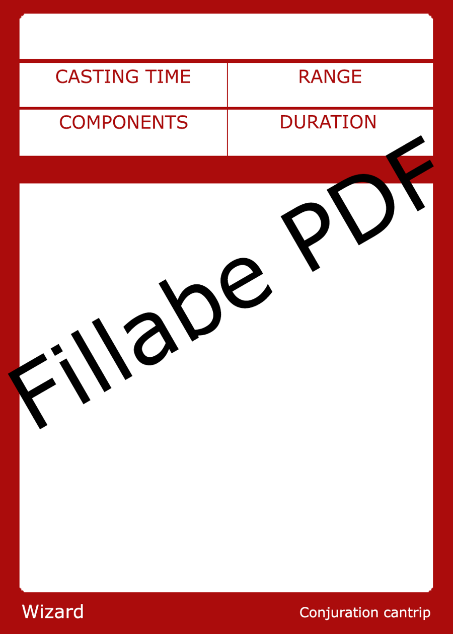 Pathfinder 2e: Wizard - Build your own Spell Cards - BobZan Designs ...