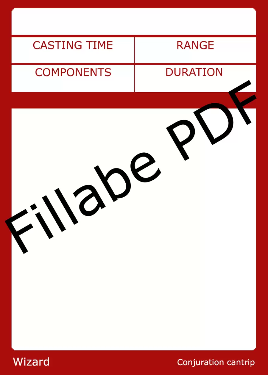 Pathfinder 2e: Wizard - Build your own Spell Cards - BobZan Designs ...