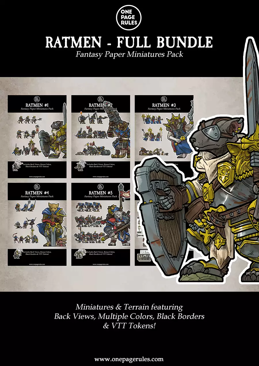 Ratmen - Full Army Bundle - onepagerules | DriveThruRPG