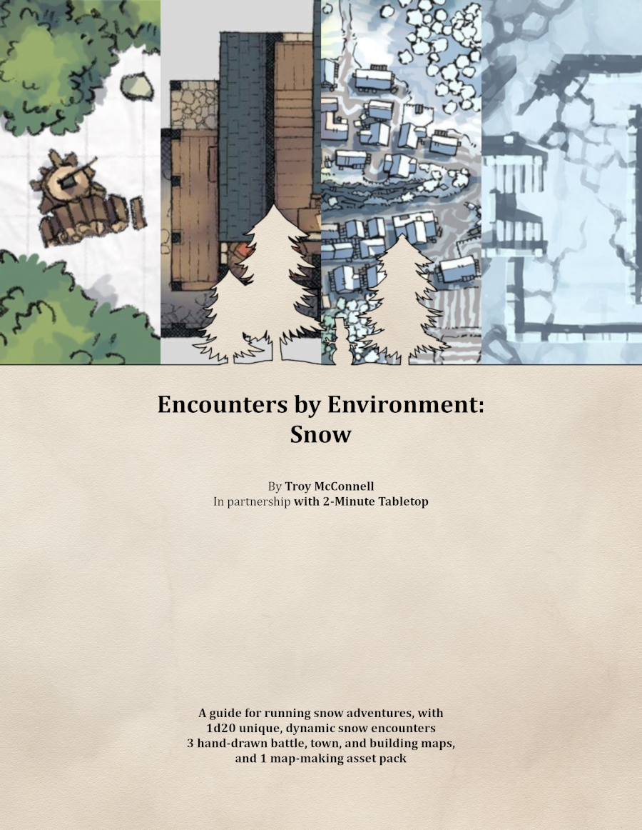 Encounters by Environment - Snow - Troy McConnell | DriveThruRPG