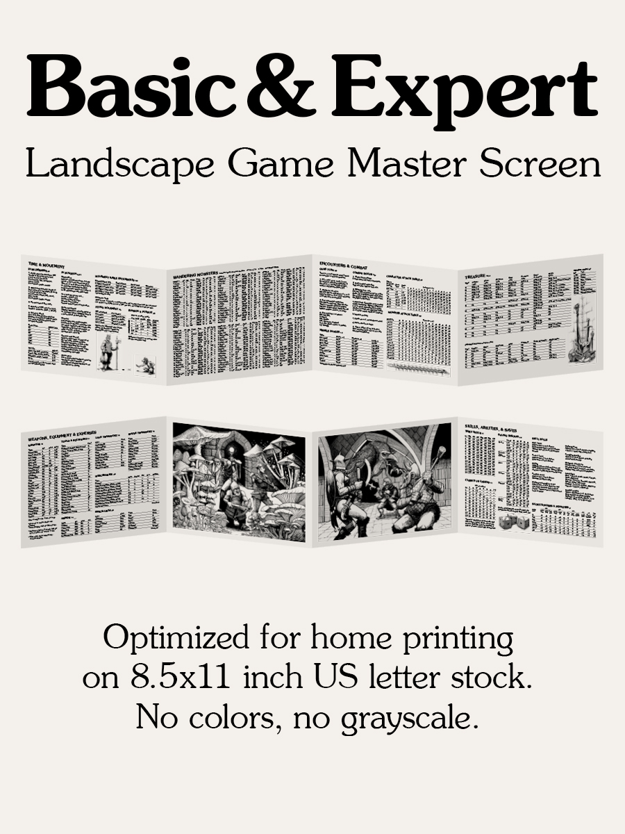 Basic/Expert Landscape GM Screen for Home Printing - Frankie Breakbone ...