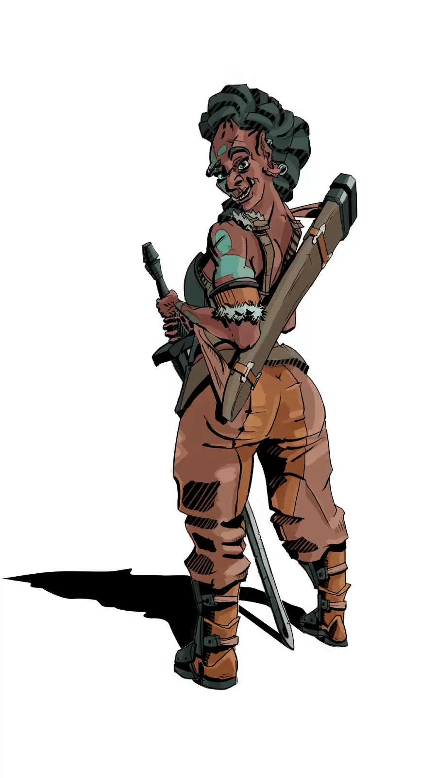 Orc Warrior Girl Stock Art Mikhail Nazarushkin Drivethrurpg