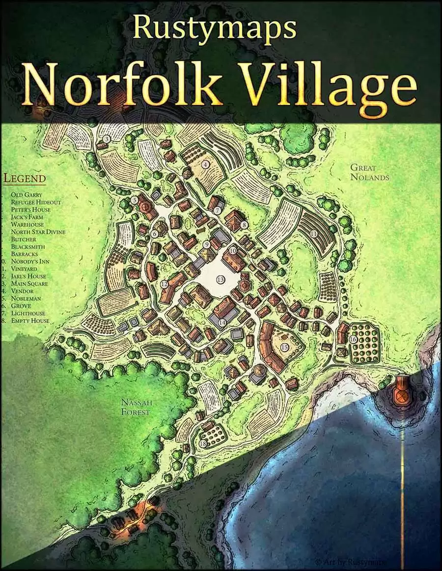 Norfolk Village Map Pack - Rustymaps | DriveThruRPG