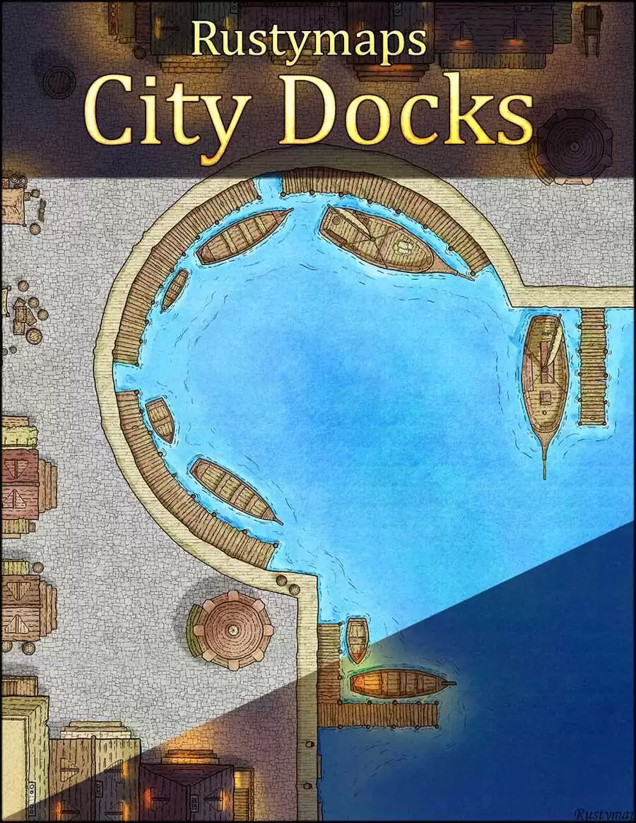 City Docks Map Pack - Rustymaps | DriveThruRPG