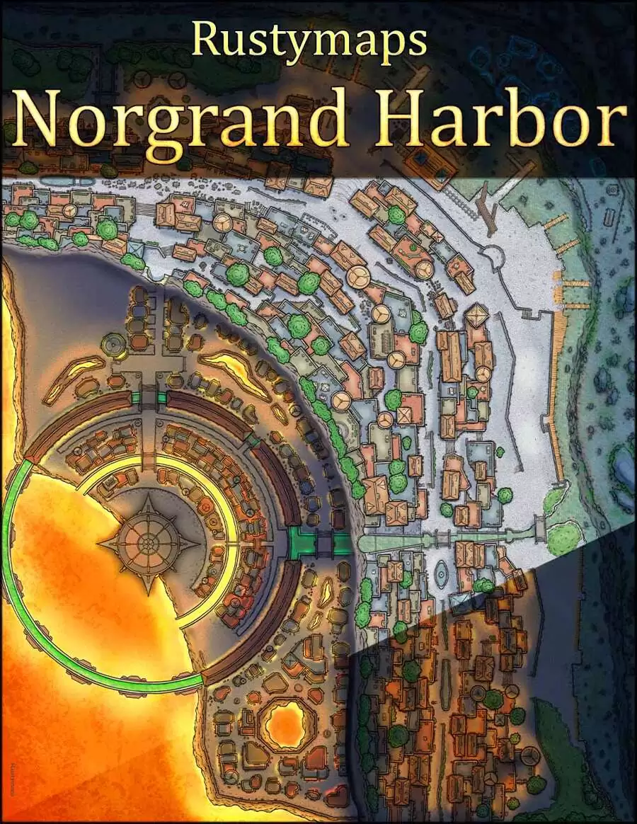 Norgrand Harbor Map Pack - Rustymaps | DriveThruRPG