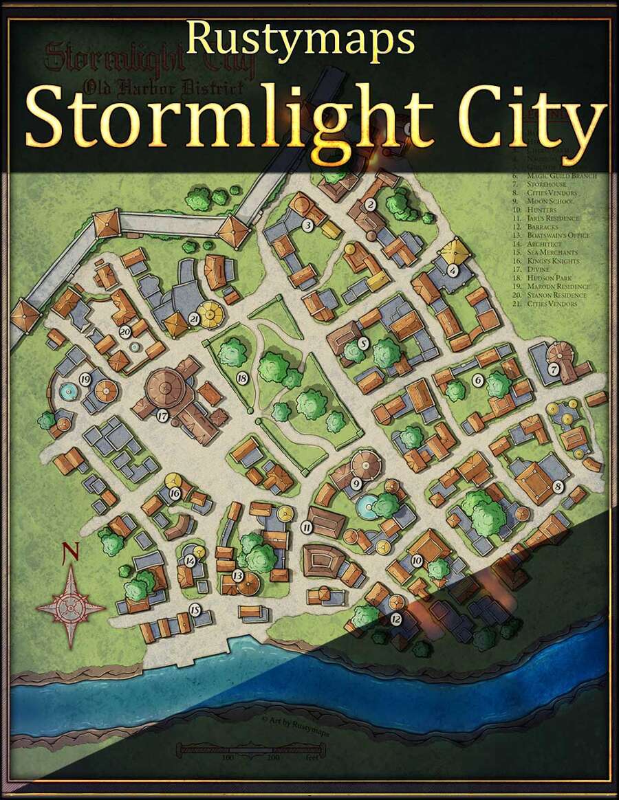 Stormlight City Map Pack - Rustymaps | DriveThruRPG