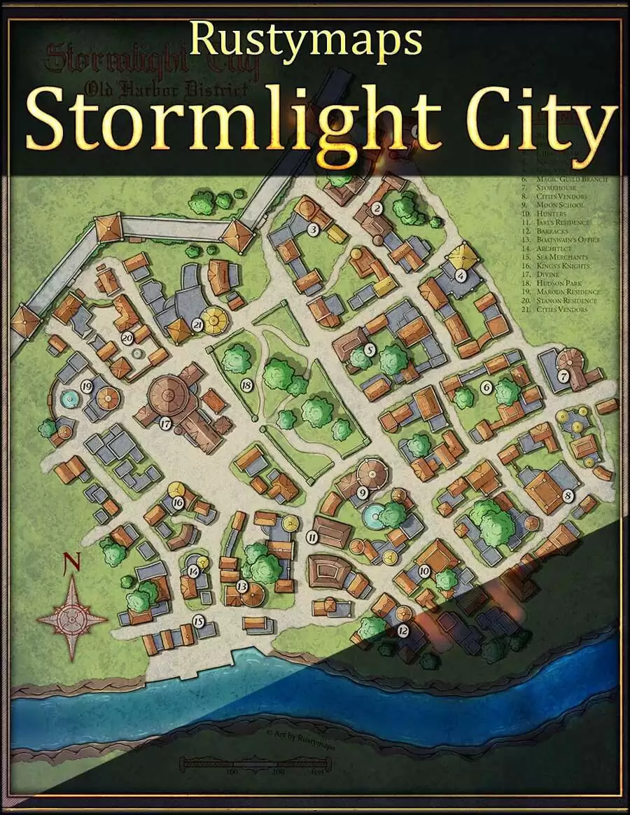 Stormlight City Map Pack - Rustymaps | DriveThruRPG