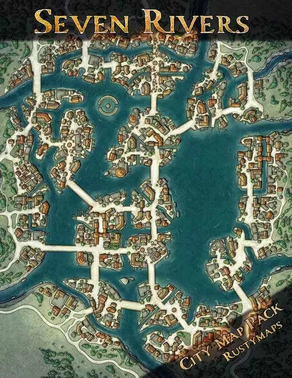 Seven Rivers City Map Pack - Rustymaps | DriveThruRPG