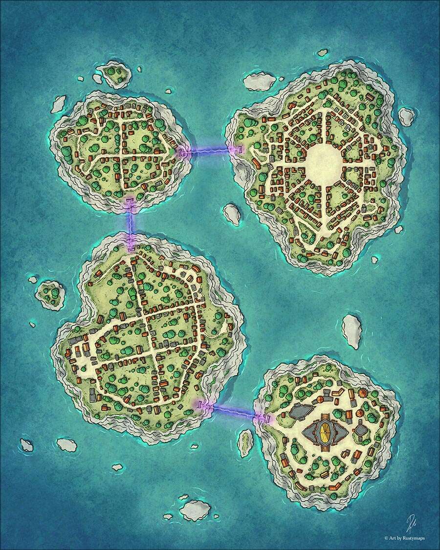 Virell Islands Map Pack - Rustymaps | DriveThruRPG