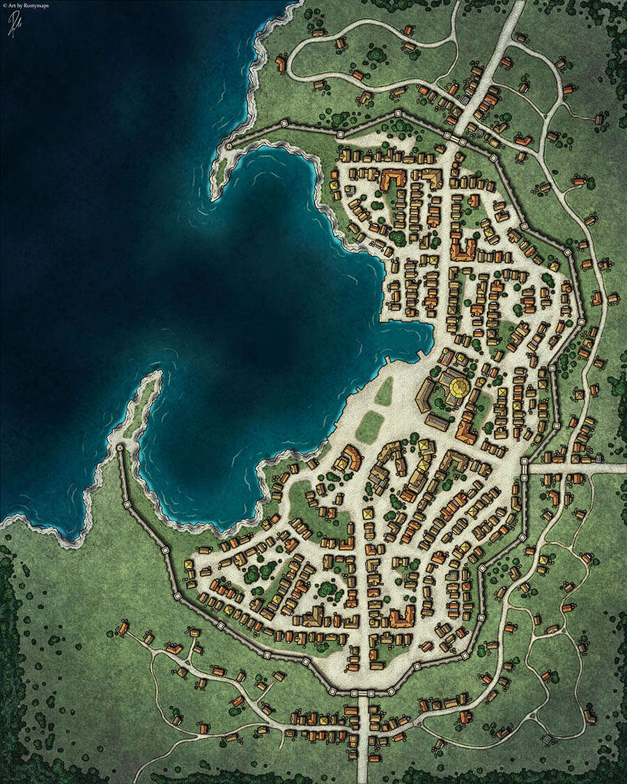 Fesera City Map Pack - Rustymaps | DriveThruRPG